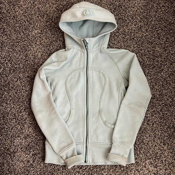 lululemon athletica | Tops | Lululemon Light Blue Scuba Hoodie Size 2 ...